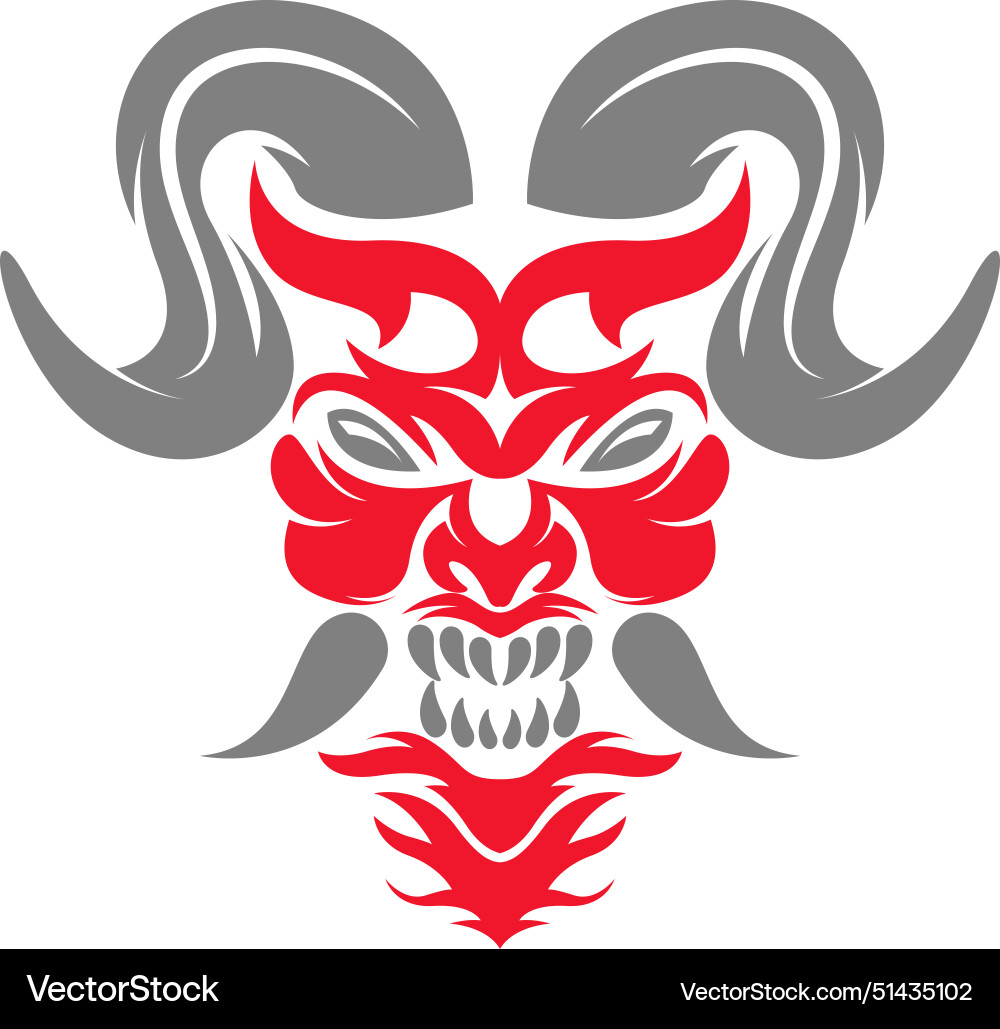 Devil icon logo design Royalty Free Vector Image