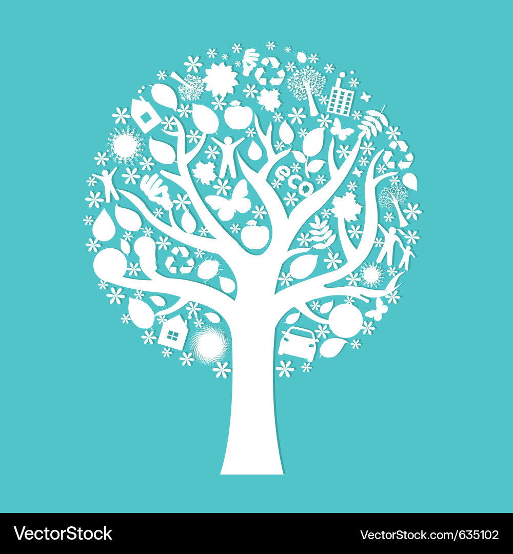 Eco tree Royalty Free Vector Image - VectorStock