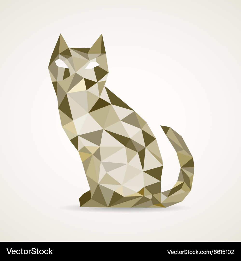 Geometric Cat Silhouette Royalty Free Vector Image