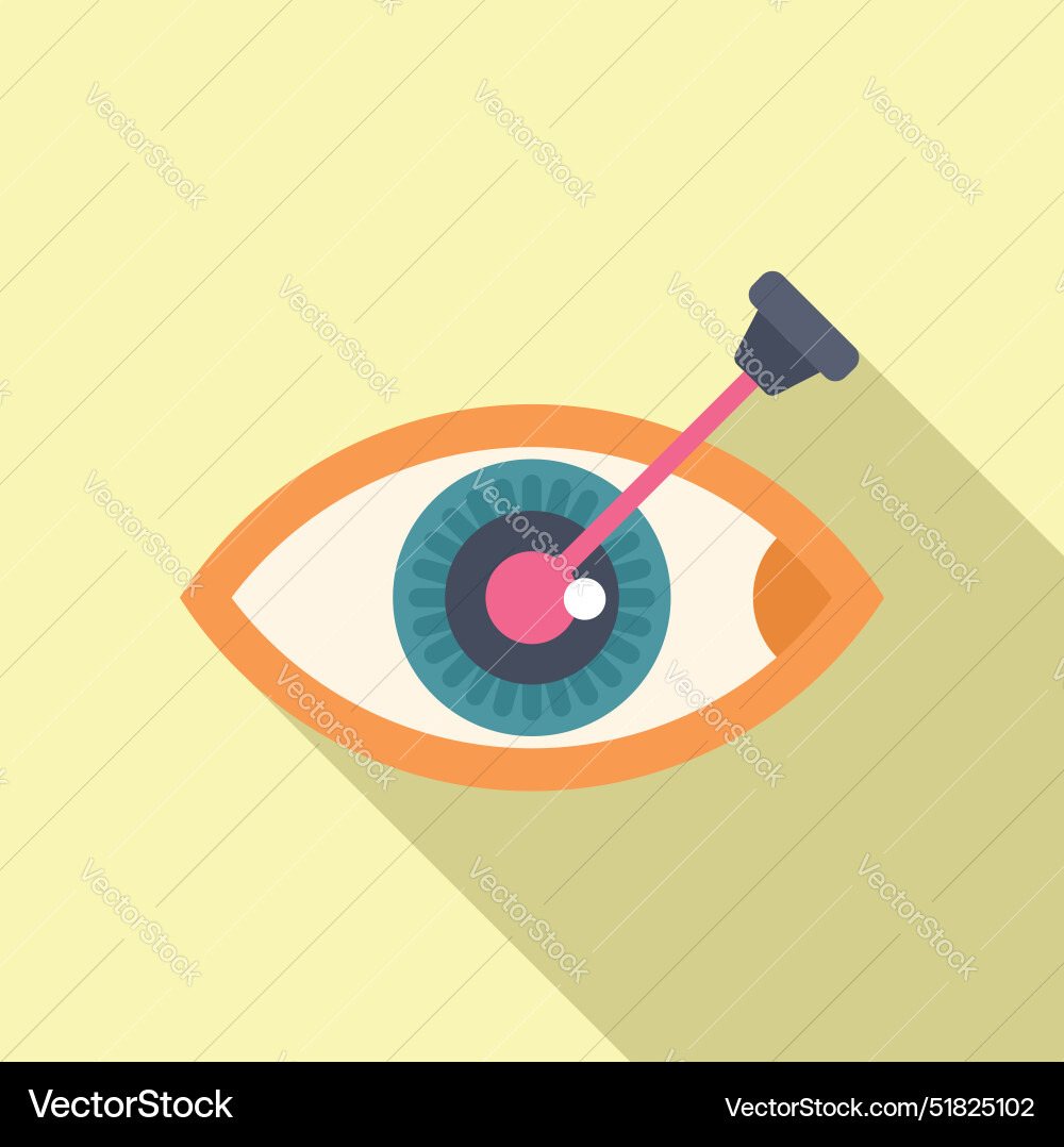 Laser eye surgery correcting vision with modern Vector Image