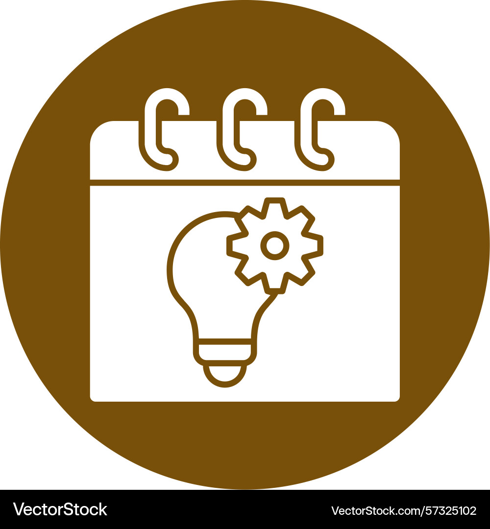 Outlook glyph circle icon Royalty Free Vector Image