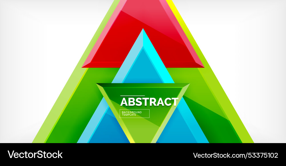 Triangle glass shapes geometric abstract Vector Image