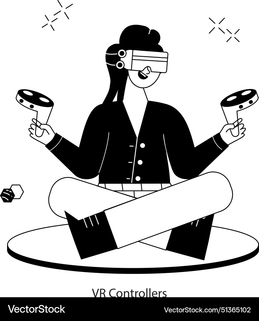 Vr controllers Royalty Free Vector Image - VectorStock
