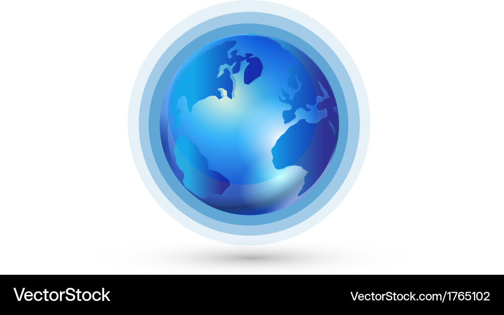 World global connection logo Royalty Free Vector Image