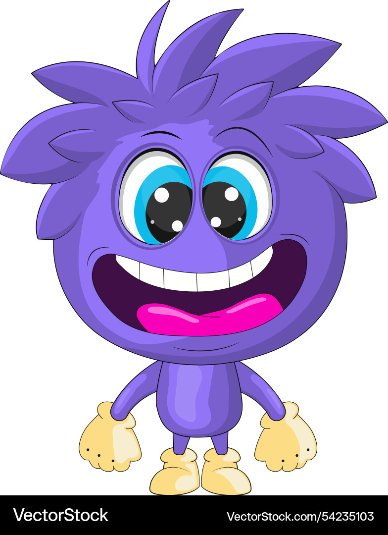 Crazy cartoon boy clipart Royalty Free Vector Image