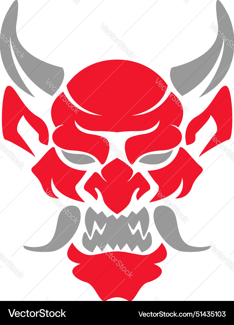 Devil icon logo design Royalty Free Vector Image