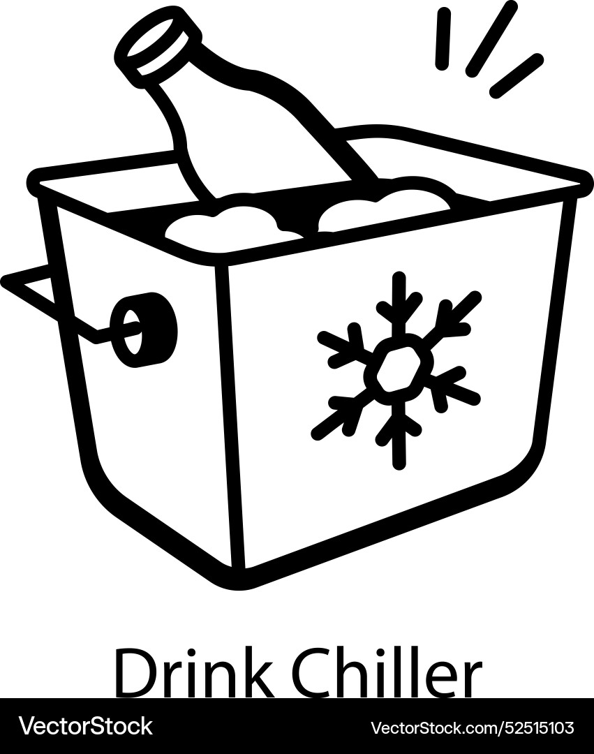 Drink chiller Royalty Free Vector Image - VectorStock