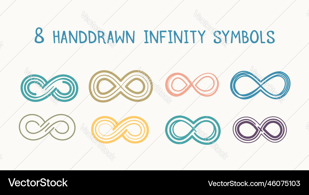 Infinity symbols Royalty Free Vector Image - VectorStock