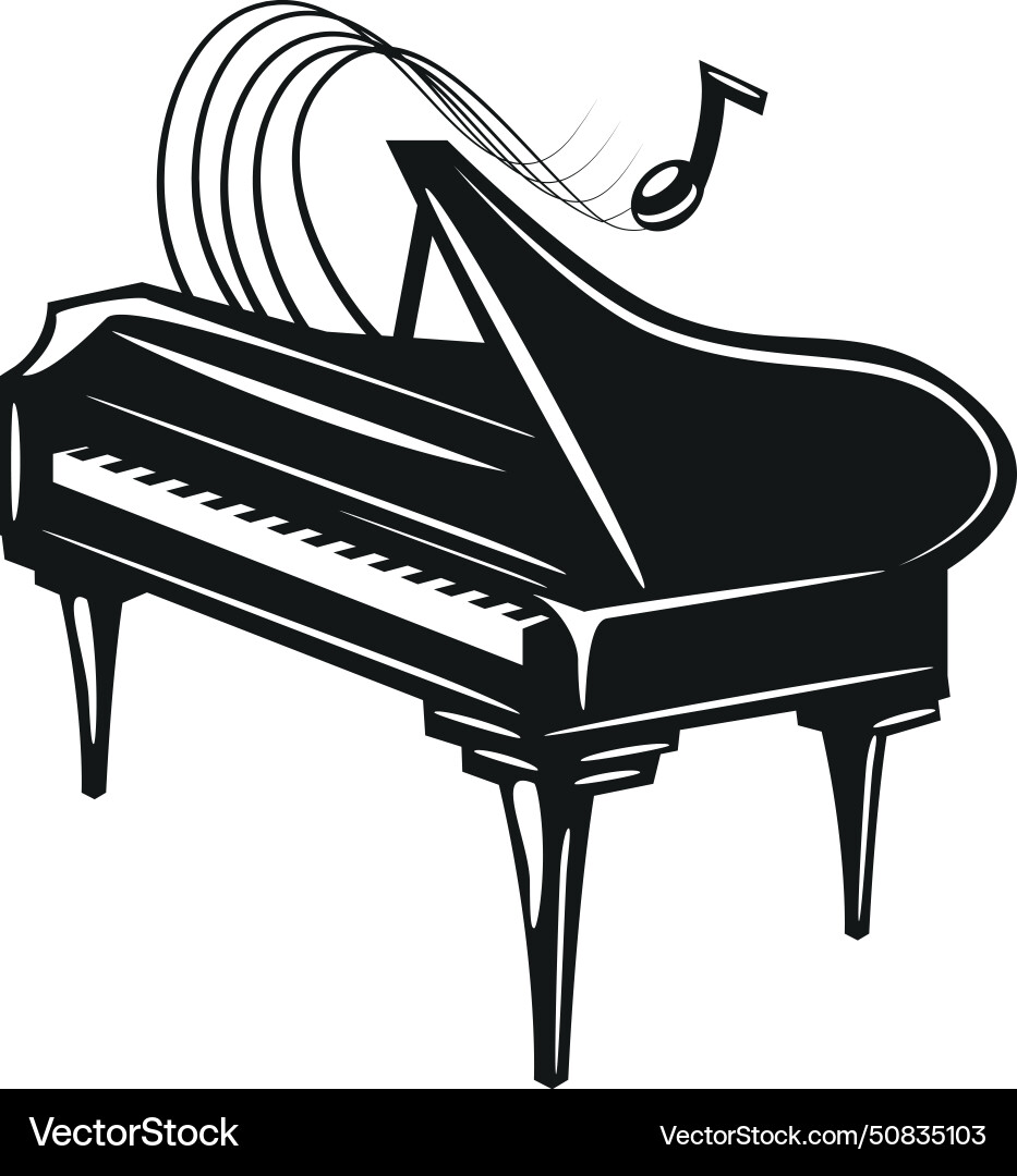 Jazz piano instrument Royalty Free Vector Image