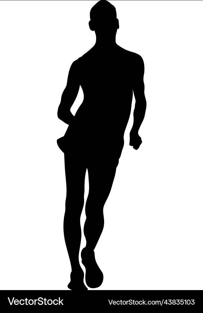 Male athlete racewalking Royalty Free Vector Image