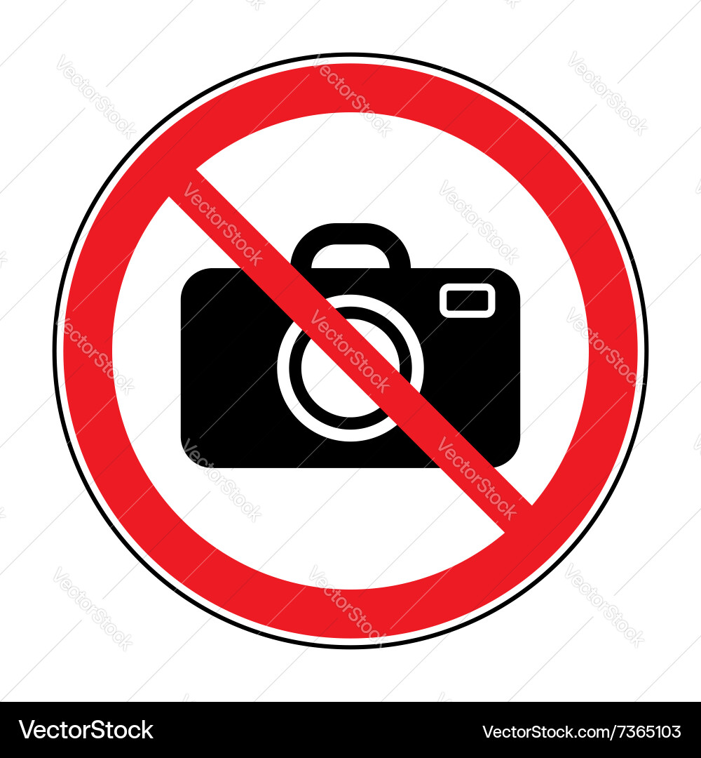 No photo sign Royalty Free Vector Image - VectorStock
