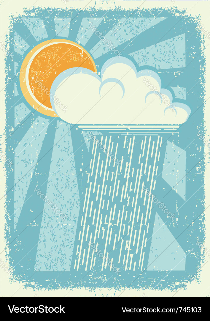 Raining sky Royalty Free Vector Image - VectorStock