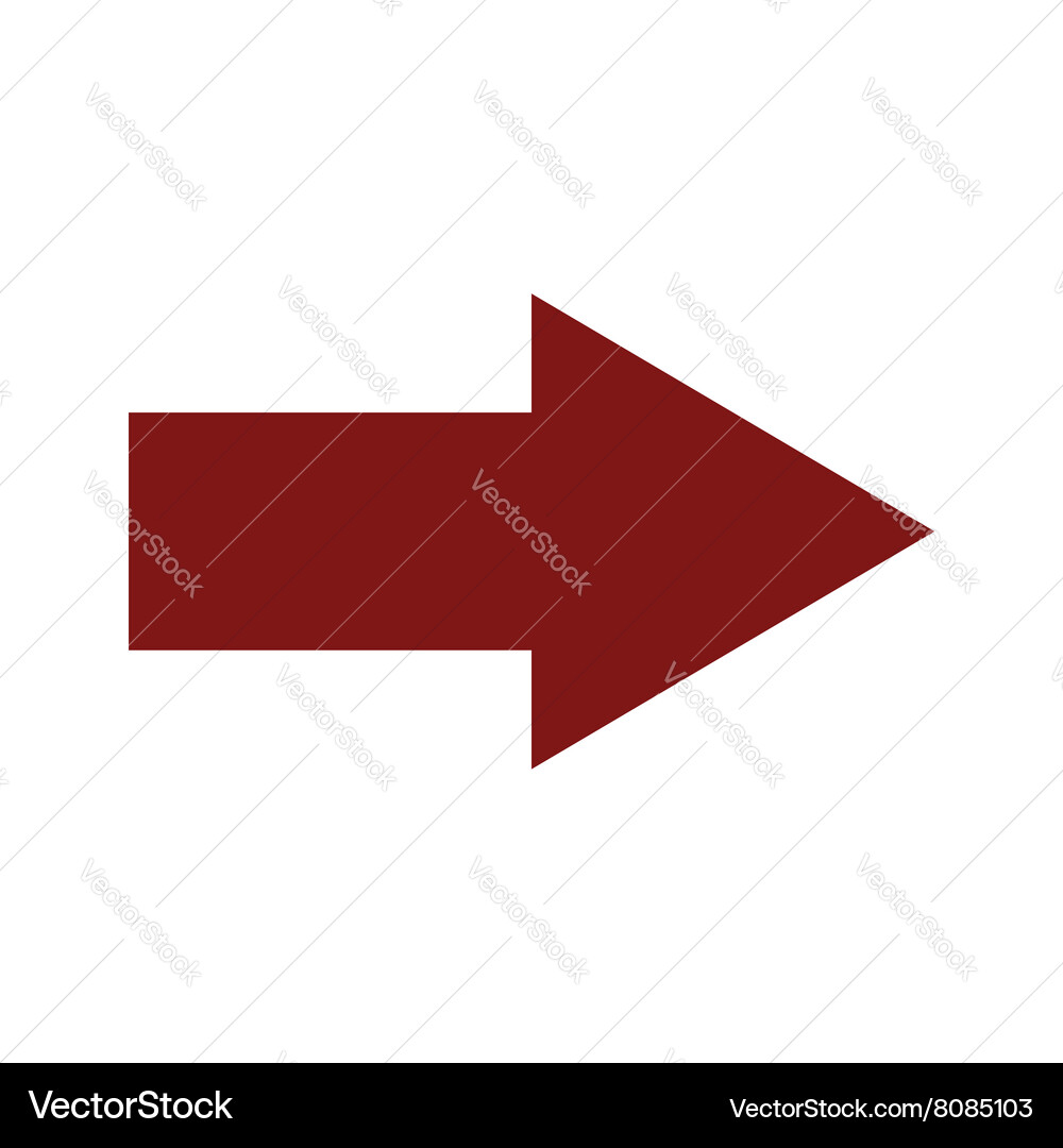 Red right arrow icon Royalty Free Vector Image