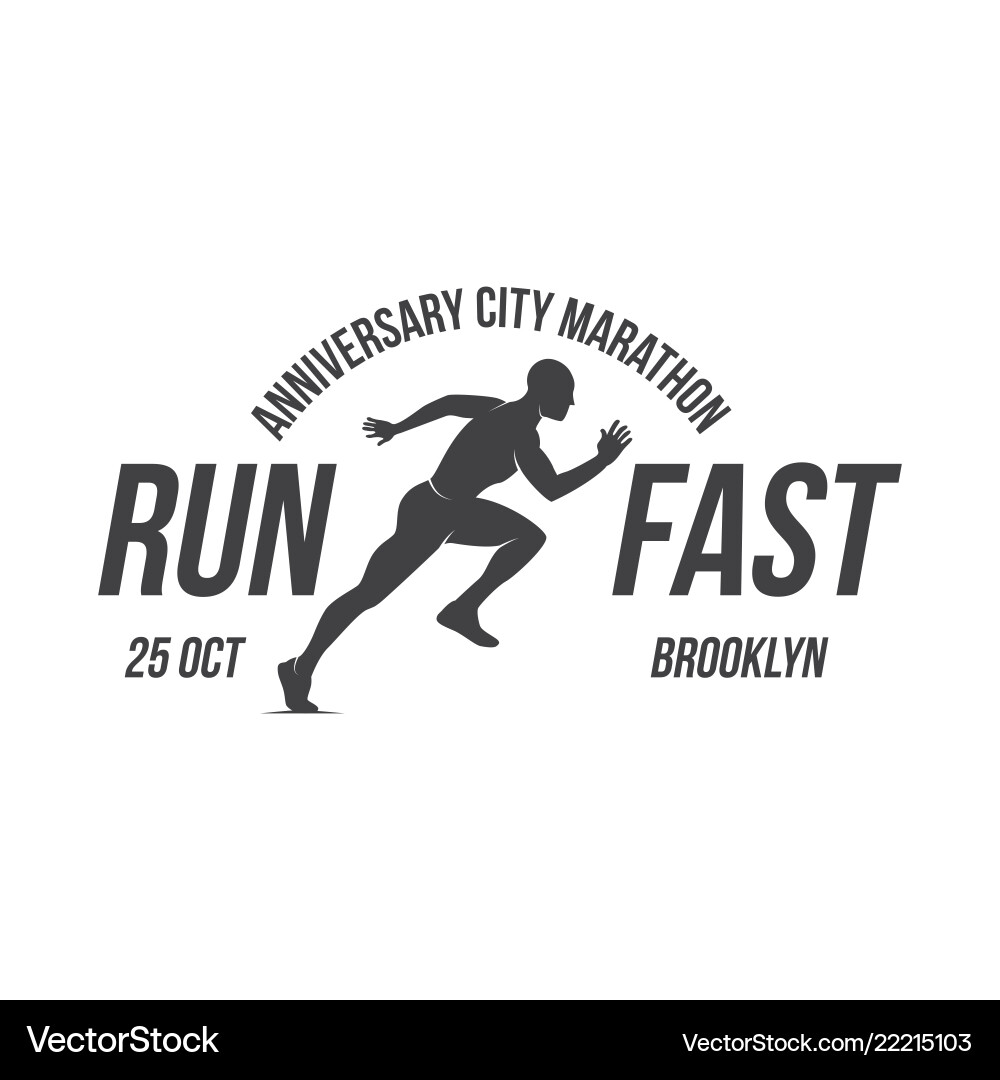 Running logo marathon concept sport activities Vector Image