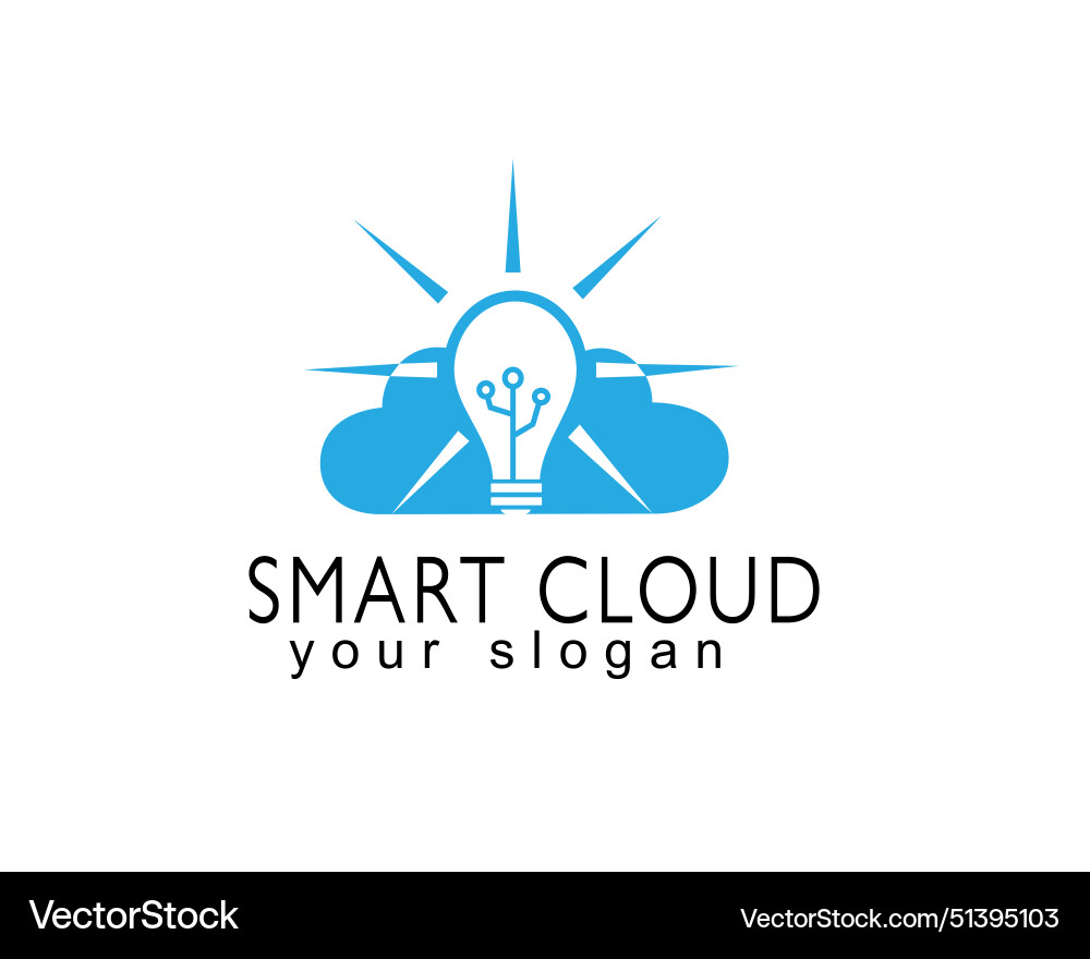 Smart cloud logo Royalty Free Vector Image - VectorStock