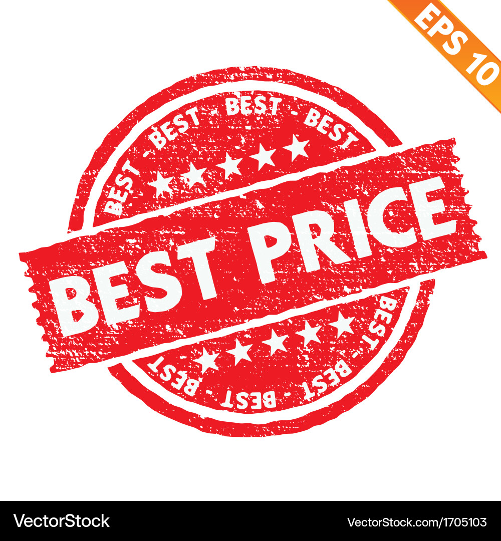Stamp sticker best price collection - eps Vector Image