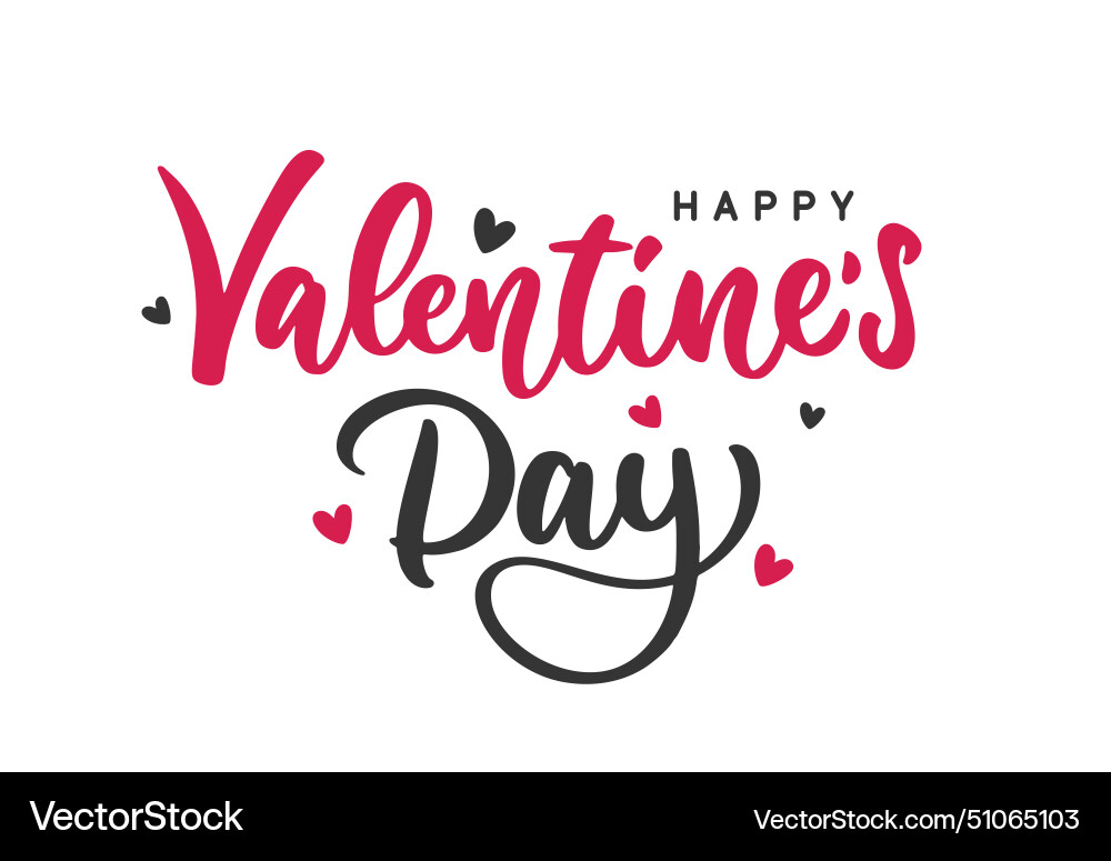 Valentines day lettering Royalty Free Vector Image