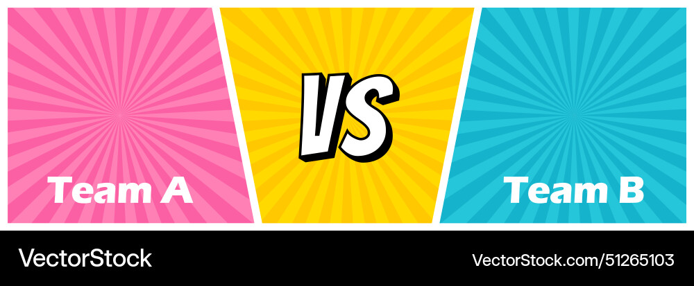 Versus battle background in retro comic style Vector Image