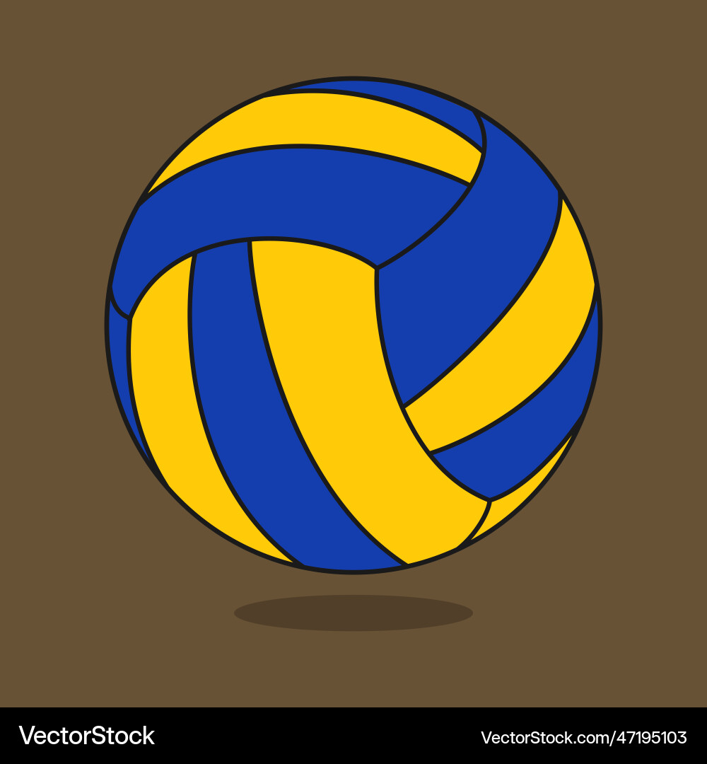 Volleyball icon sport logo flat Royalty Free Vector Image