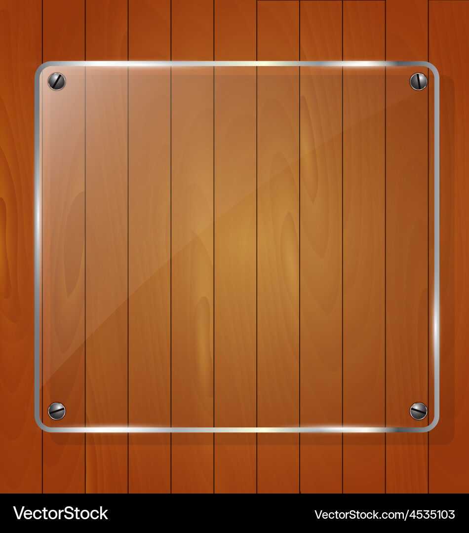 Wooden texture with glass framework Royalty Free Vector