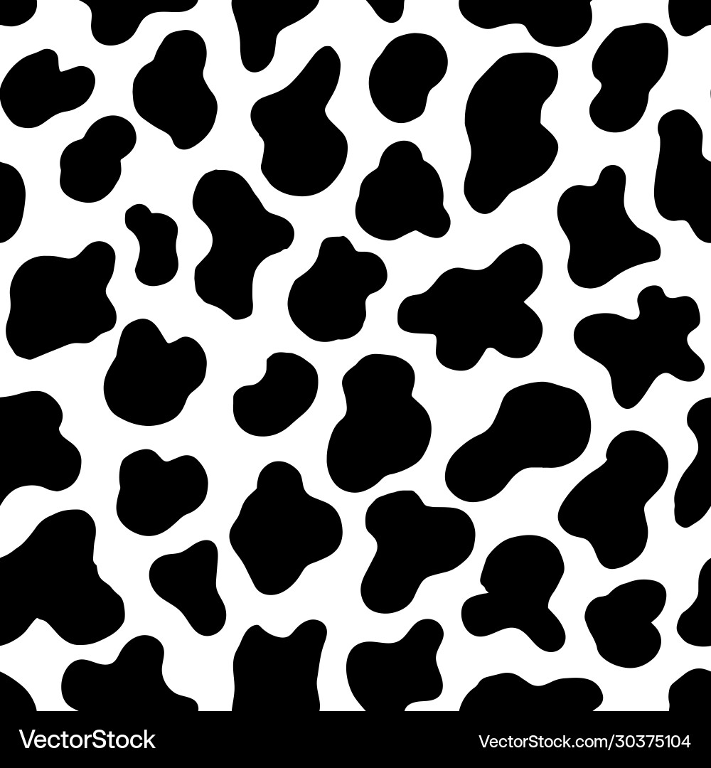 Animal seamless pattern cow hide holstein cattle Vector Image