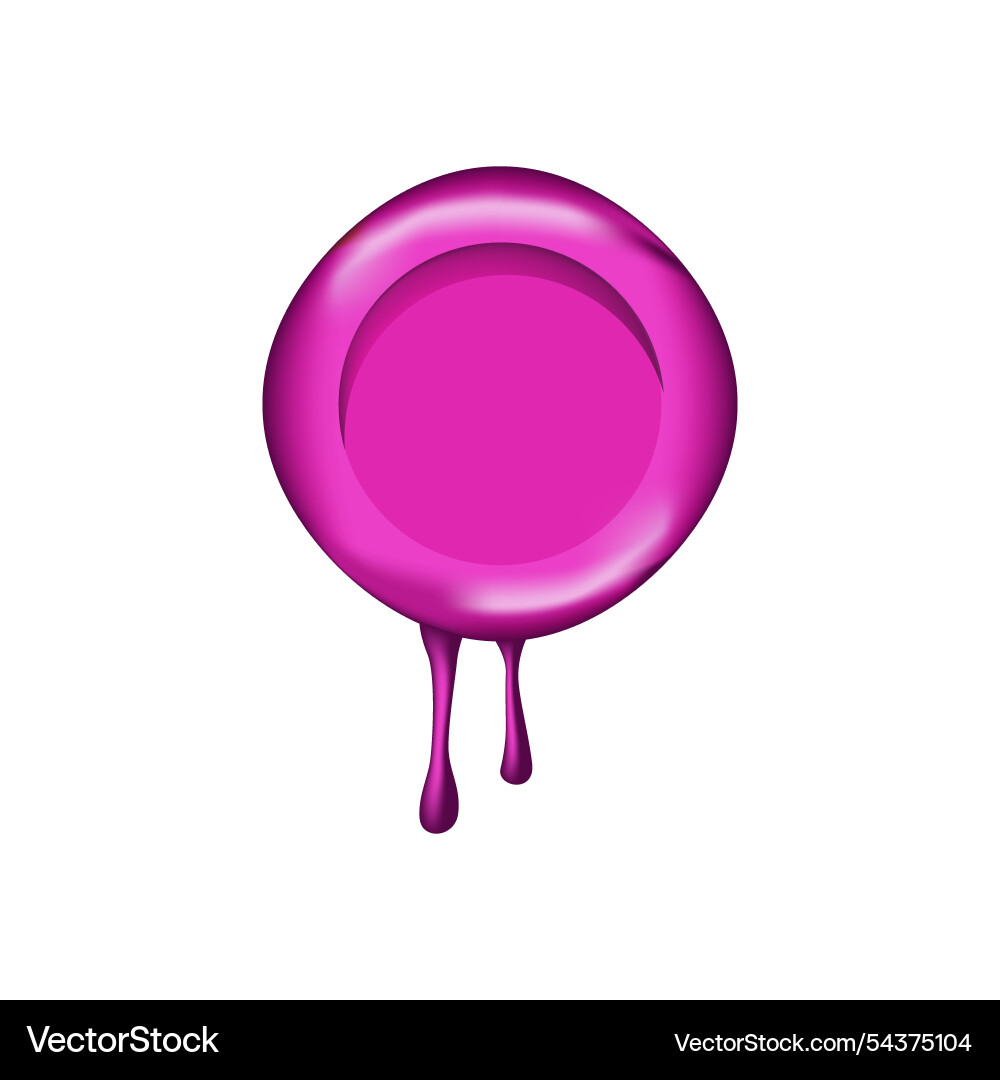 Circle stamp pink color design Royalty Free Vector Image