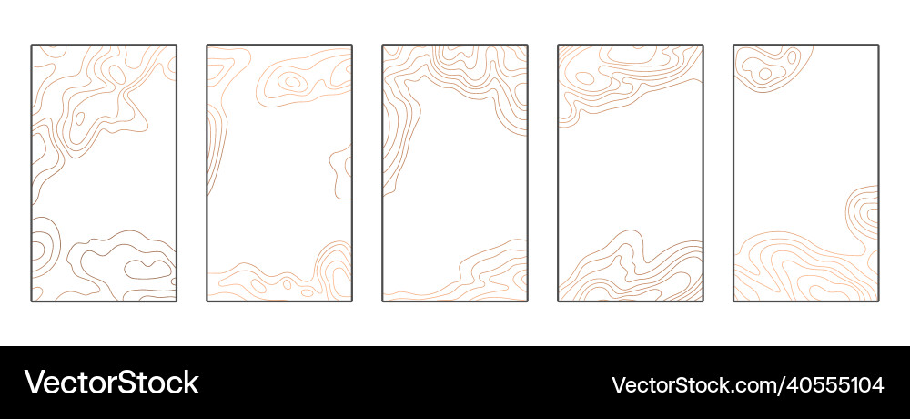 Contour lines on topographic maps geographic map Vector Image