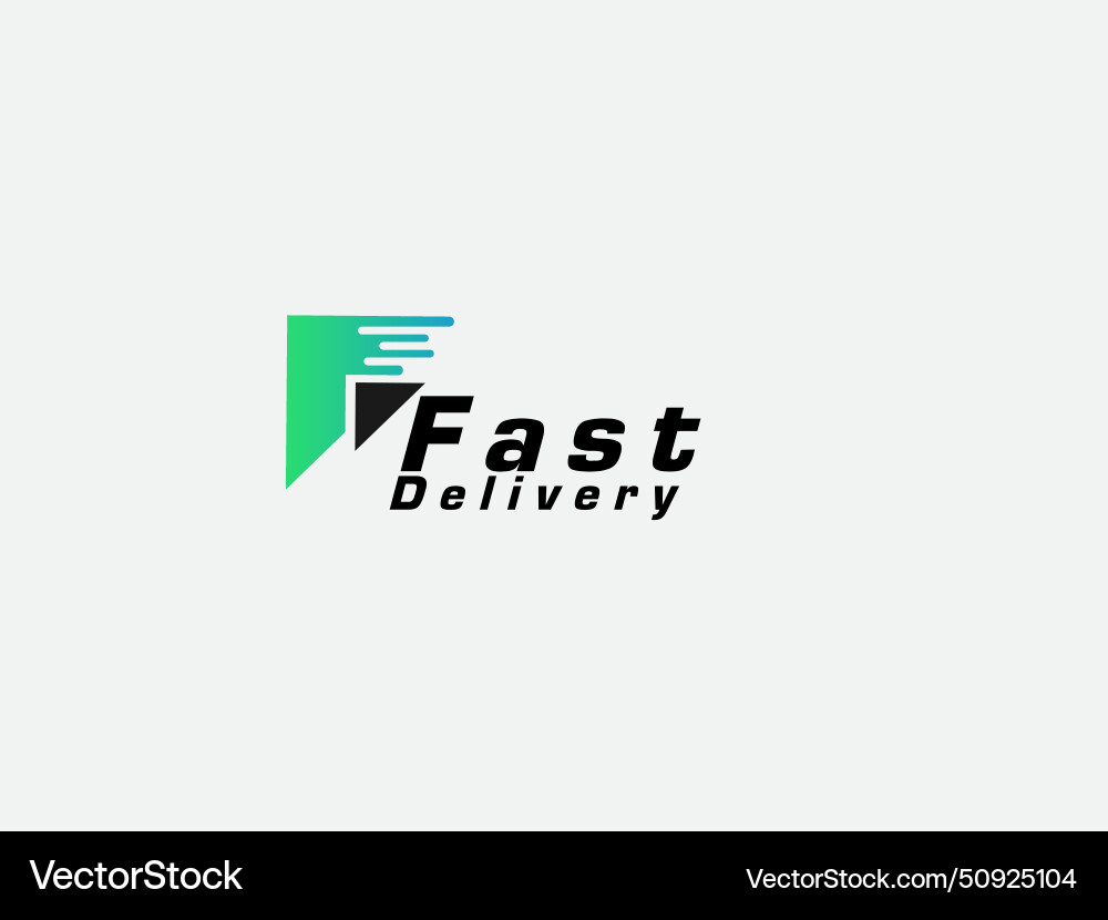 Fast delivery center logo design Royalty Free Vector Image