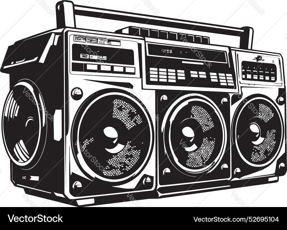 Funky flow boombox iconic design beatbox blaze Vector Image