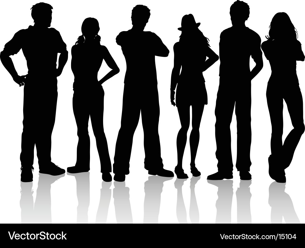 Group of Friends Royalty Free Vector Image - VectorStock