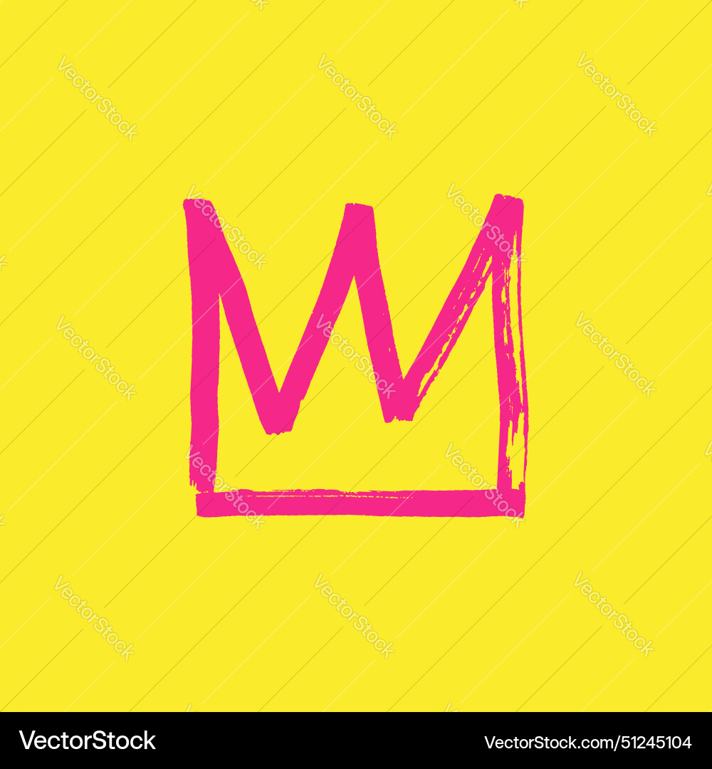 Hand drawn crown icon Royalty Free Vector Image