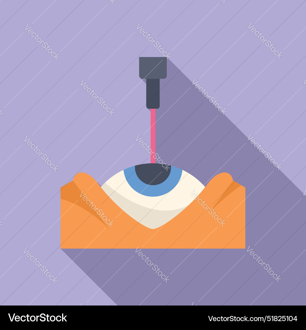 Laser eye surgery correcting vision with modern Vector Image