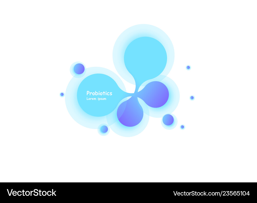 Probiotics bacteria design Royalty Free Vector Image