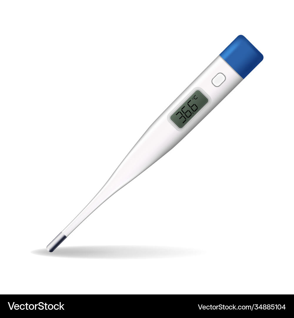 Realistic digital thermometer safe electronic Vector Image