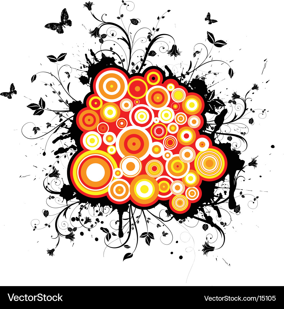 Abstract Splatter Bloom Royalty Free Vector Image