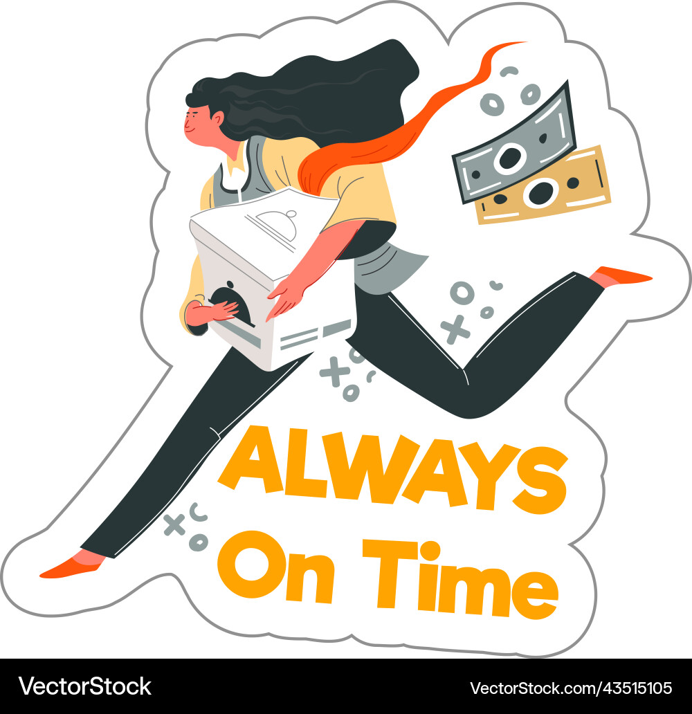 Always on time delivery shipment of order Vector Image
