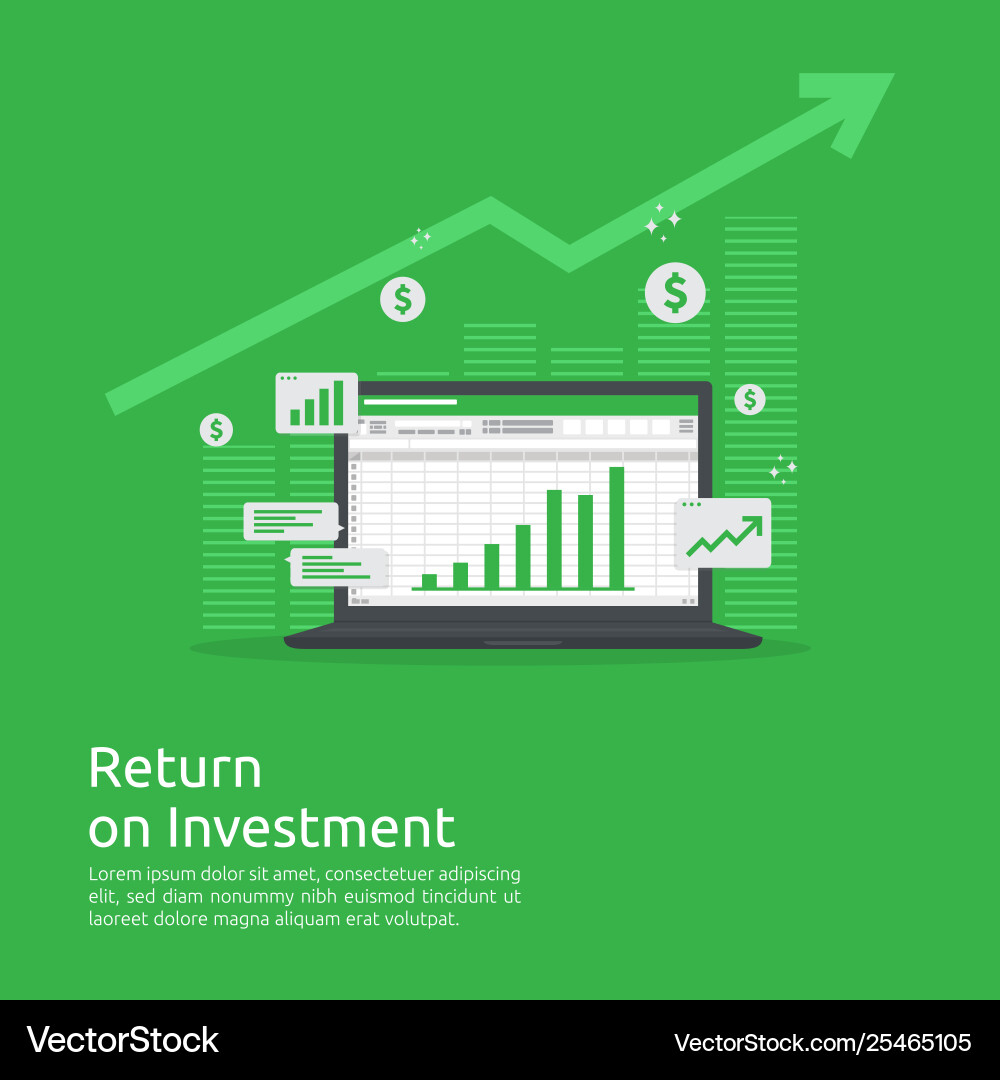 Business growth graph and arrows chart increase Vector Image
