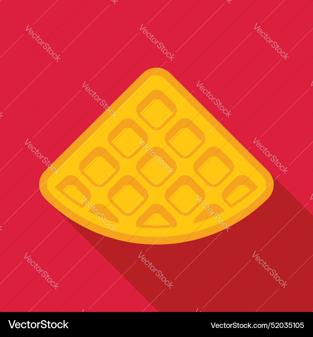 Delicious waffle icon representing breakfast food Vector Image