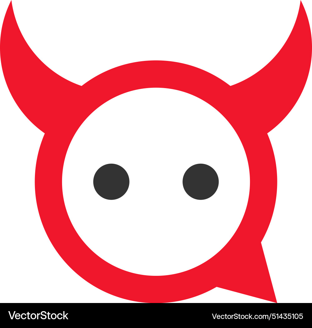Devil icon logo design Royalty Free Vector Image