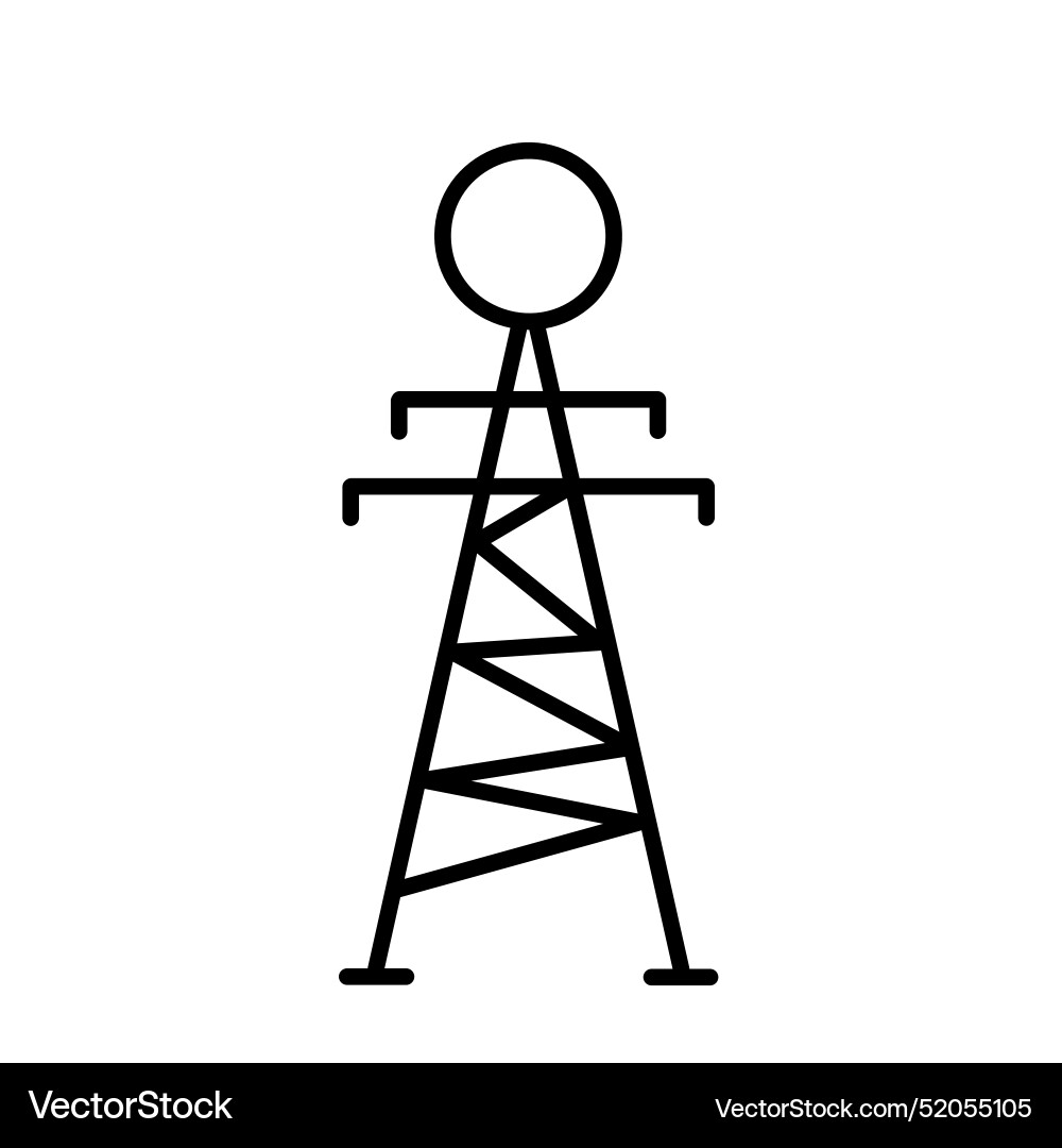 Electrical energy tower icon for power supply Vector Image