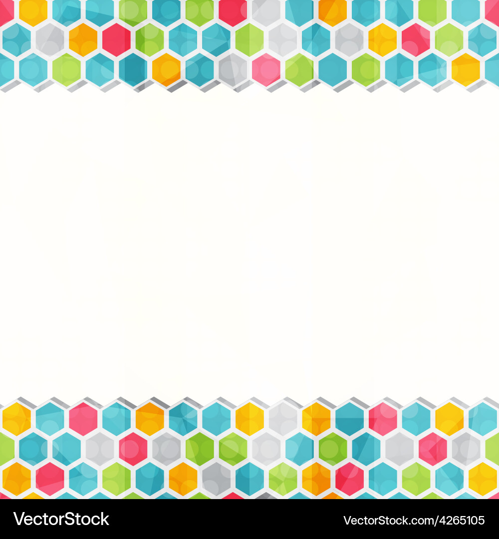 Geometric colored seamless border pattern Vector Image