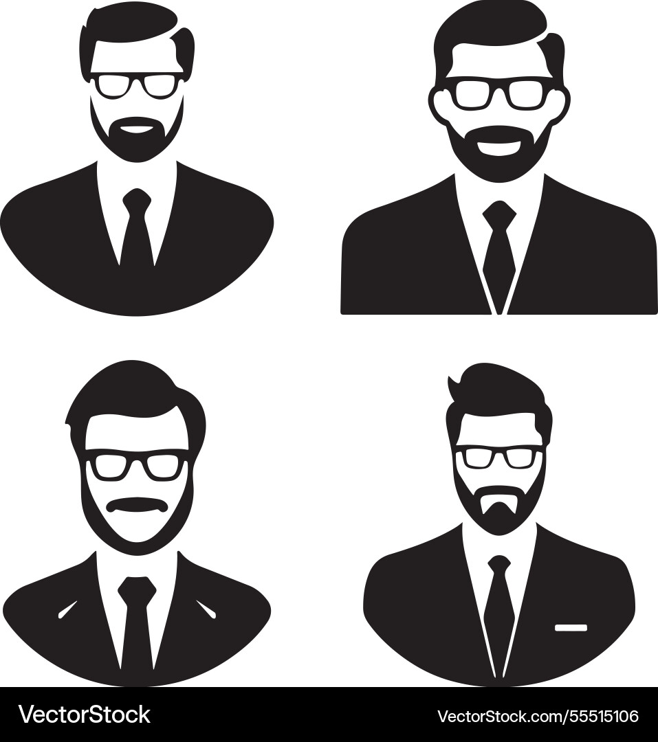 Business man profile icon symbol sticker Vector Image
