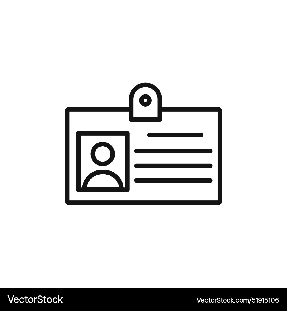 Employee id card icon set collection for web Vector Image