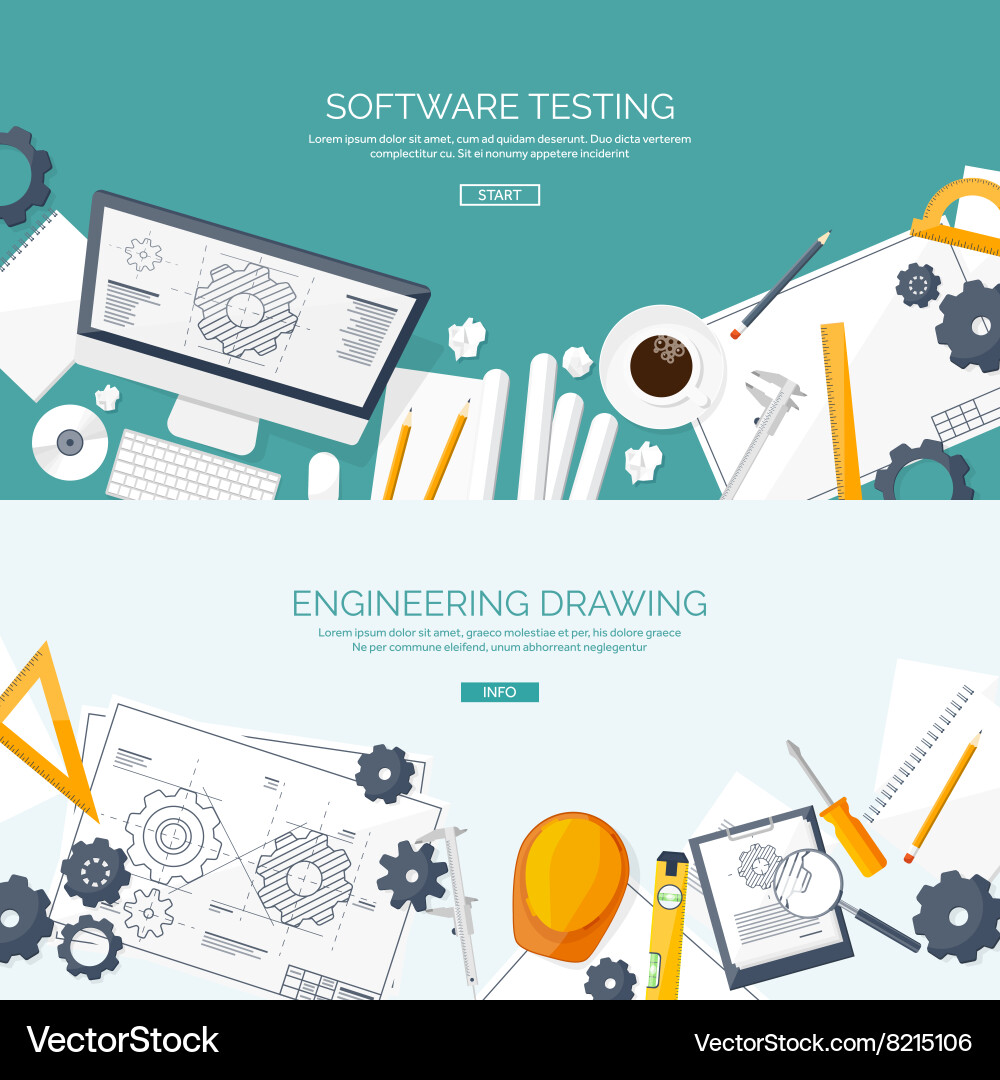 Engineering and architecture Royalty Free Vector Image