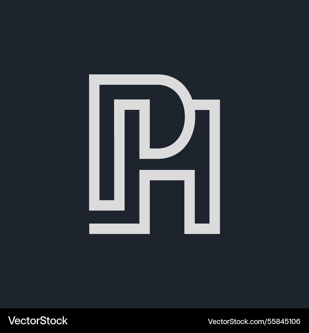 Letter ph monogram initial logo design – Royalty-Free Vector | VectorStock