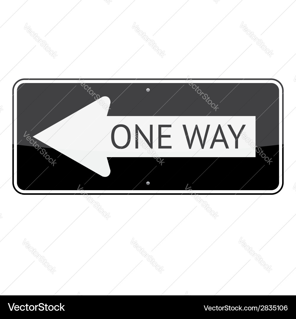 One way sign Royalty Free Vector Image - VectorStock