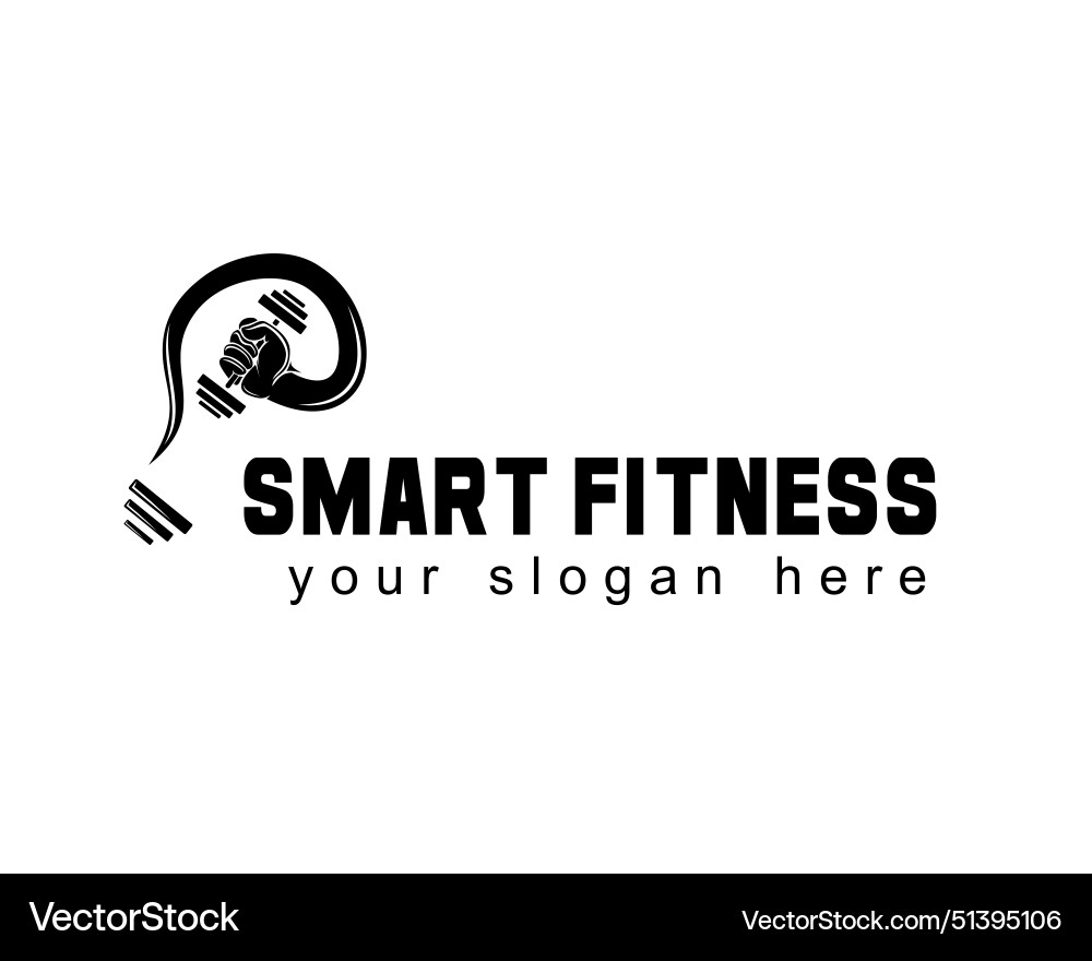 Smart fitness logo Royalty Free Vector Image - VectorStock