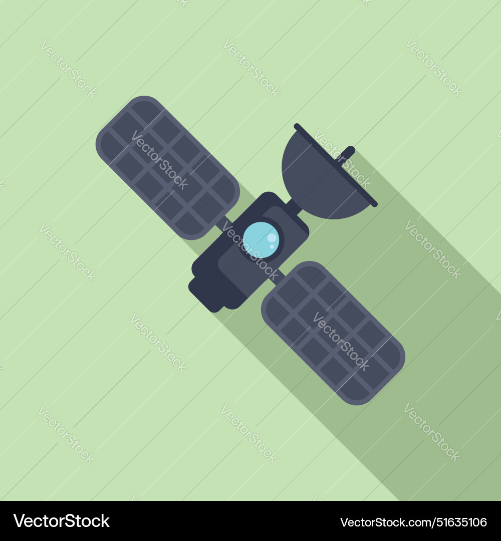 Space satellite orbiting earth transmitting Vector Image