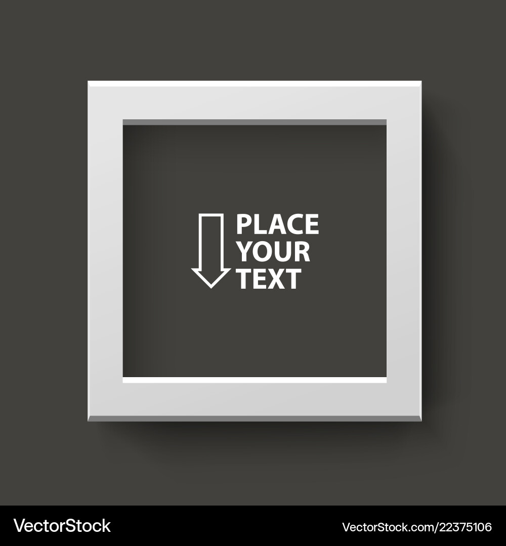 White box frame for logo or text Royalty Free Vector Image