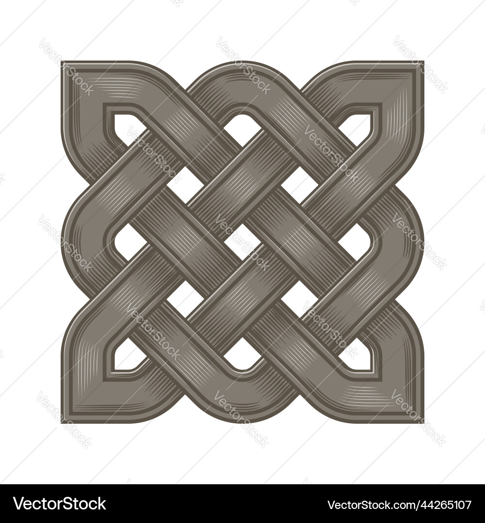 Celtic knot on white background Royalty Free Vector Image